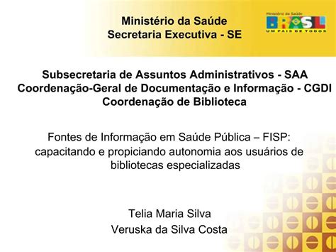 PPT O MINIST RIO DA SA DE PowerPoint Presentation Free Download ID 229727