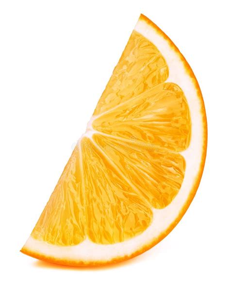 Orange Fruit Slice Isolated Stock Image Image Of Single White 115096993