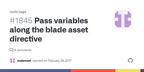 Pass Variables Along The Blade Asset Directive · Issue 1845 · Roots