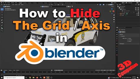 How To Hide The Grid Axis Overlays In Blender YouTube