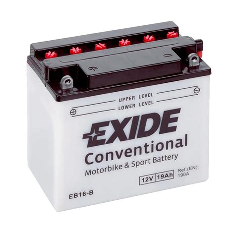 Exide Bike Conventional 12v 19ah Eb16 B Accuwereld Nl