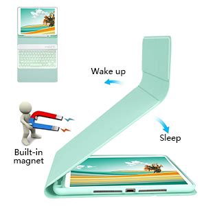 HOTLIFE Bluetooth Keyboard IPad Mini Case Cover AZERTY French Keyboard Slim Wireless Bluetooth