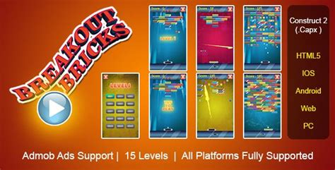 Breakout Bricks Game Capx Html5 Cordova Bricks Breaker Game Codemarket