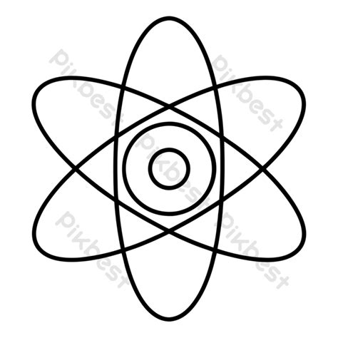 Atomic Symbol Vector Line Art Png Images Eps Free Download Pikbest