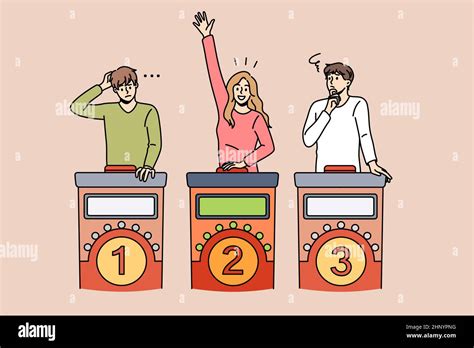 Entertainment And Leisure Game Concept Group Of Young Smiling People Standing Playing Game
