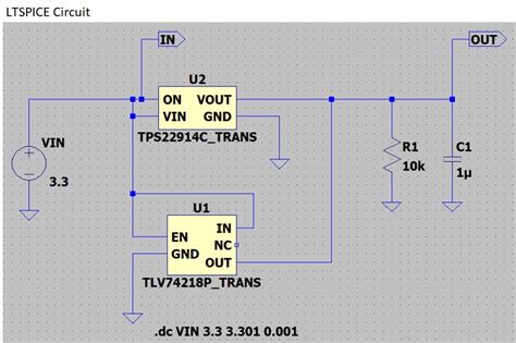 Tlv742p Simulation When The Output Is Connected To The Load Switch Output Power Management