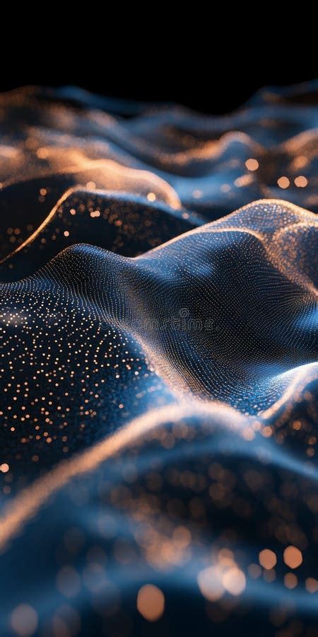 Abstract Volumetric Mesh Data Artwork With Realistic Light And Texture Stock Illustration