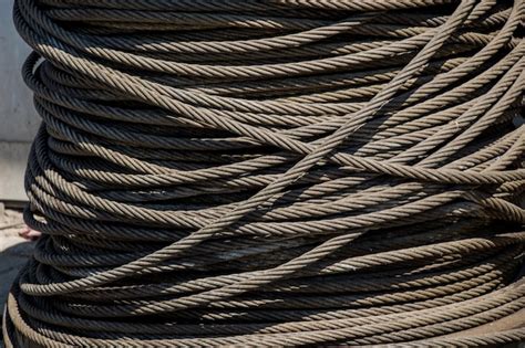 Premium Photo Roll Of Brown Color Linen String