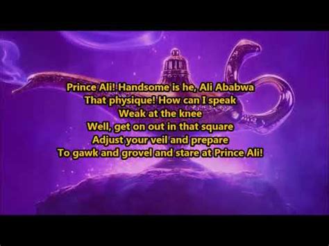 Will Smith Prince Ali From Aladdin Lyrics Heylyrics Youtube