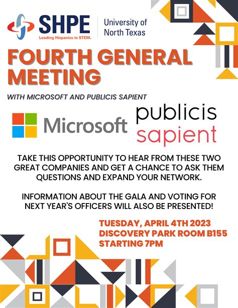 Fourth General Meeting Flyer Microsoft And Publicis Sapient Png