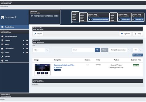 Module Positions Joomla Documentation