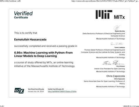 Esmat Hassanzada On Linkedin Machinelearning Deeplearning Mitx