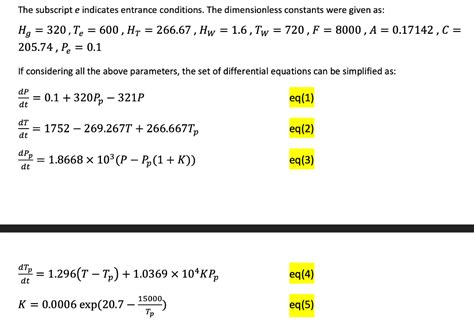 Consider A Simplified Model For Dynamics Of A Chegg