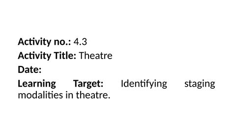 Staging Modality Activities Pptstaging Modality Activities Pptxx Pptx