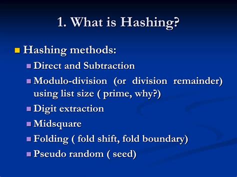 Ppt Data Structures And Algorithms Hashing First Year Powerpoint
