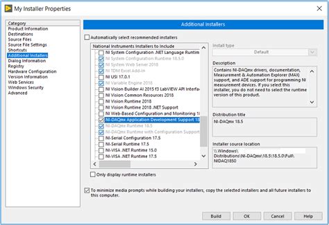 creating an ni daqmx application installer with labview ni