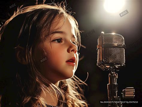 Ai创作图小主播 会唱歌的小女孩 少儿声乐 小歌手 歌唱培训 声乐兴趣班 唱歌的小女孩 声乐培训 唱歌培训 唱歌的儿童 小主持人 声乐培训班