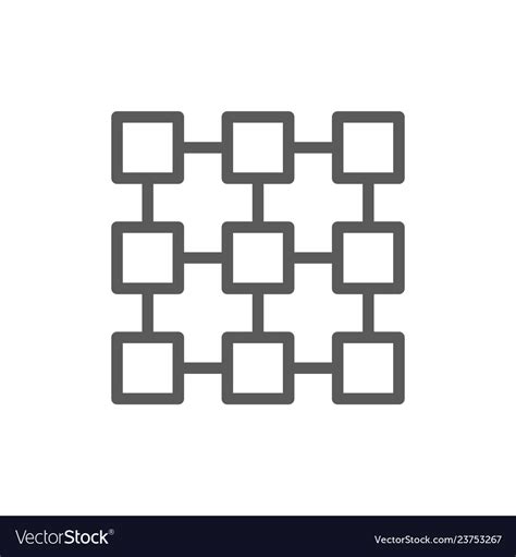 Matrix Interconnected System Blockchain Royalty Free Vector