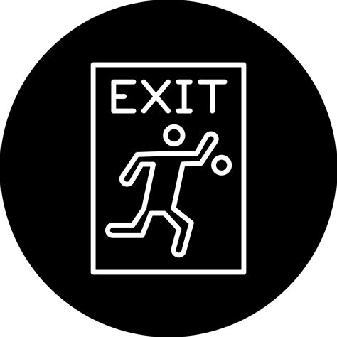 Emergency Exit Vector Icon Style 22549092 Vector Art At Vecteezy