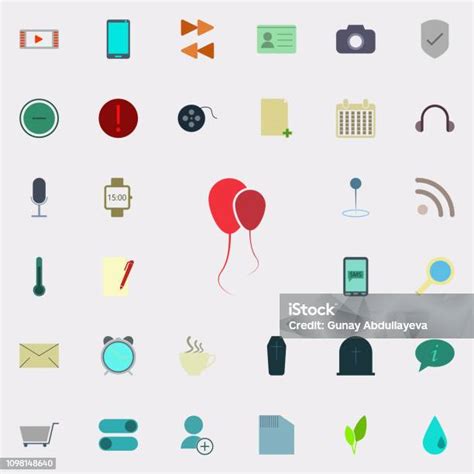 풍선 아이콘입니다 웹 및 모바일 웹 아이콘 유니버설 세트 색상 그래픽 사용자 인터페이스에 대한 스톡 벡터 아트 및 기타 이미지 그래픽 사용자 인터페이스 기 기념일