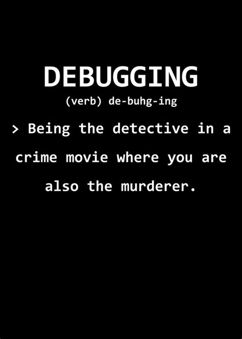 Debugging Definition Funny Coding Programming Design Greeting Card By