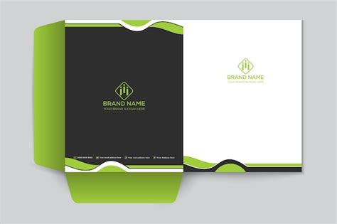 Premium Vector Green Real Estate Presentation Folder Design