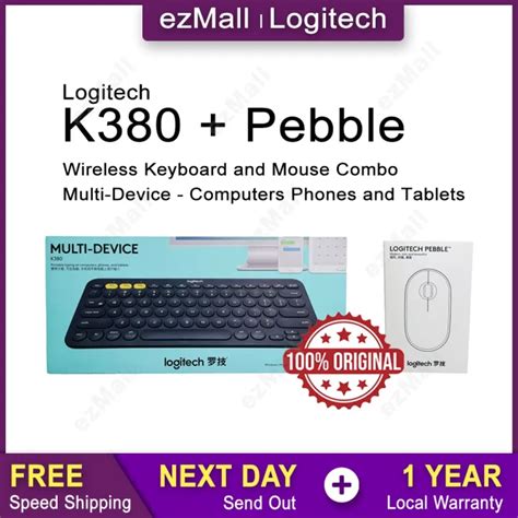 Logitech K380 And Pebble Mouse Combos Multi Device Wireless Bluetooth Keyboard And Pebble M350