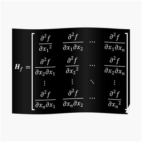 Hessian Matrix Important Tool Of Differential Calculus Premium Matte Vertical Poster