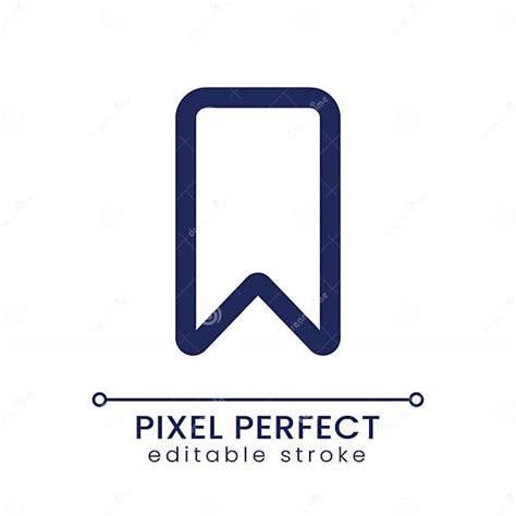 Bookmark Pixel Perfect Linear Ui Icon Stock Illustration Illustration Of Label Internet