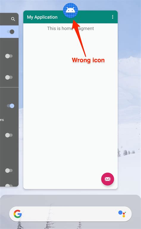 Android Q 10 The App Icon Is Not Displayed While The App Is