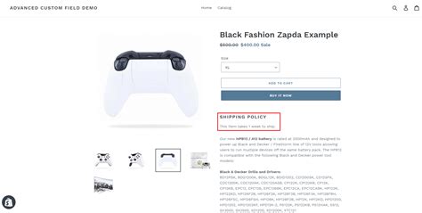 Adding Custom Fields Data Metafield Data To The Product Page