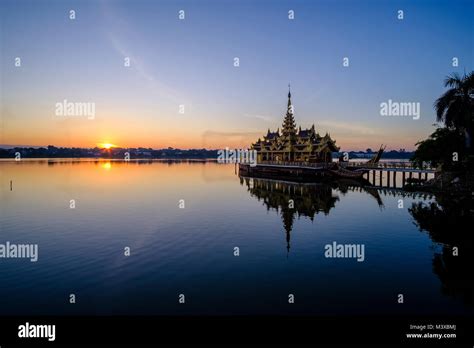 The Pyi Gyi Mon Royal Barge A Swimming Restaurant Is Floating On