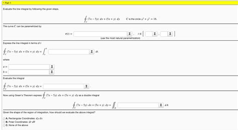 Solved Evaluate The Line Integral By Following The Given Chegg