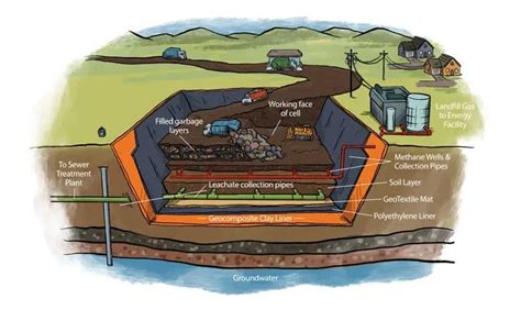 Sanitary Landfill Layers Landfill Gas Arsin Energy