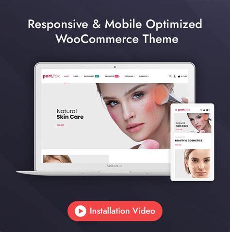 Portfox Cosmetic And Skincare Store Elementor Woocommerce Responsive Theme