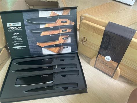 다용도 칼 우드 도마 플레이팅 세트 풀구성 새제품 헬로마켓