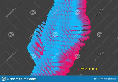 Molecular Wave Abstract Background With Dynamic Particles Layer Of Cells Connection Structure