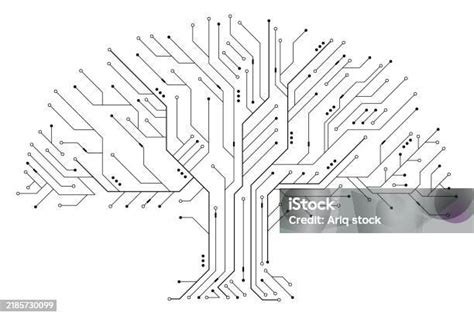 회로 기판 트리 트리 데이터 기술 회로 라인 추상 미래 회로 기판 벽 미래 회로 기판 미래 지향적인 기술 디자인 요소 벡터 일러스트 레이 션 0명에 대한 스톡 벡터 아트 및