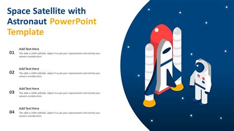 Space Satellite With Astronaut Powerpoint Template Ppt Template