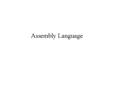 Assembly Language Logical Instructions And Destination Source And