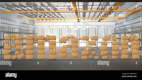 Amazon Logo Arranged From Cardboard Packages On The Warehouse Floor