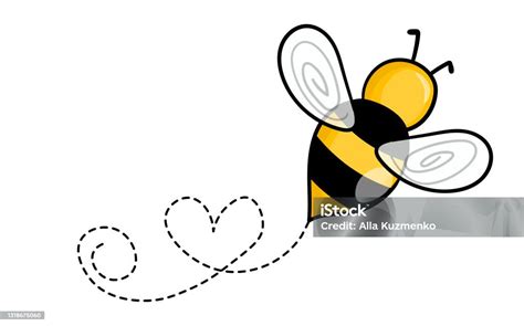 만화 꿀벌 마스코트 세트 점선 으로 날아다니는 작은 꿀벌 말살 컬렉션 벡터 문자입니다 근친상간 아이콘 초대 카드에 대한 템플릿 디자인 낙서 스타일 벌에 대한 스톡 벡터 아트