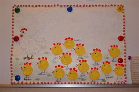 Коллективная работа детей первой младшей группы «Вышла курочка гулять 7 фото Воспитателям