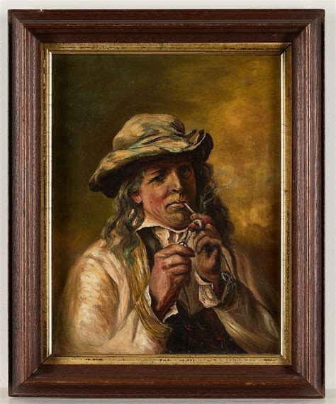Henry Mosler Man Smoking A Pipe Late 19th Century Mutualart