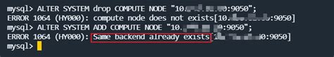 2 4 1部署CN节点报Same backend already exists 日常运维 StarRocks中文社区论坛