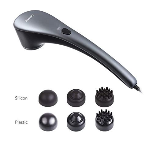 Naipo Handheld Percussion Massager Electric Back Massage With Heat And Deep Tissue For Muscle