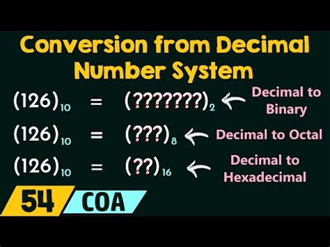 Conversion From Decimal Number System Video Lecture Crash Course For GATE CSE Computer