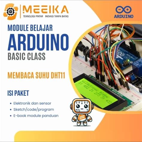 Jual Module Belajar Arduino Dht11 Suhu Dan Kelembaban Basic Class Kit Arduino Pemula Shopee