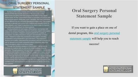 Best 7 Dental Personal Statement Examples Pptx