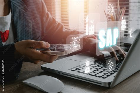 Sap Business Process Automation Software And Management Software Sap Person Hand Typing On